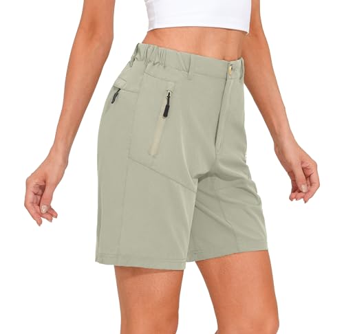 Little Donkey Andy Women's Stretch Quick Dry Cargo Shorts for Hiking, Camping, Travel Khaki Size XXL