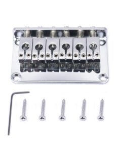 metallor guitar saddles bridge for hardtail strat tele electric guitar parts replacement chrome.