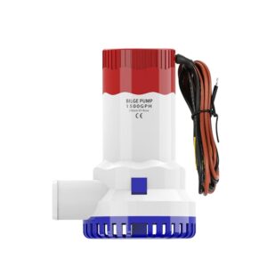 AIRTAK Bilge Pump for Boat DC12V 1500GPH Small Bilge Pump 12 Volt Electric Water Pump Low Noise