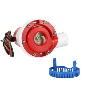 AIRTAK Bilge Pump for Boat DC12V 1500GPH Small Bilge Pump 12 Volt Electric Water Pump Low Noise