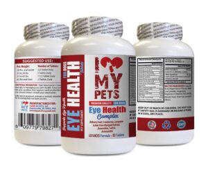 i love my pets llc dog eye supplement - dog eye health complex - premium formula - vet recommended - dog lutein - 1 bottle (60 treats)