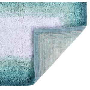 better trends 100% cotton bathroom mat in torrent collection - ultra soft, plush, absorbent, tufted bath mat rug in vibrant colors, size 30" round rug, turquoise rug