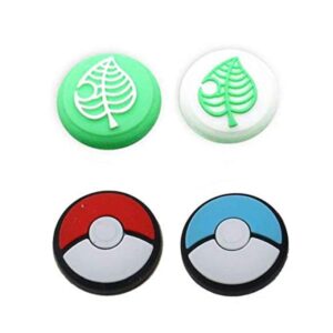 thumb stick grips cap thumbstick joystick cover case for switch ns pokemon poke ball plus pokeball game controller (b) 1