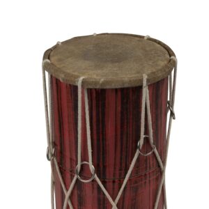 10 x 6 Inch Handmade Wooden & Leather Classical Indian Folk Tabla Drum Set Hand Percussion Drums World Musical Instruments Punjabi Dhol Dholak Dholki Fun Birthday Housewarming Gifts