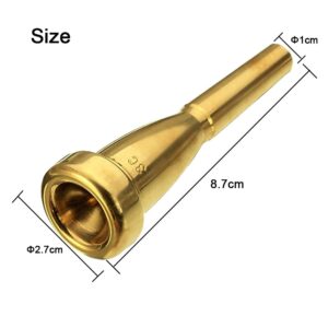 ACCOCO 3C/5C/7C Trumpet Mouthpiece, Copper Material Trumpet Accessories Parts(3 Pack)