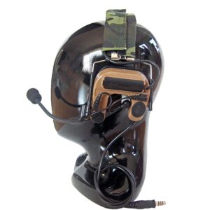 Armorwerx Open-Ear Hybrid Electronic Hearing Protection Earmuffs & Communication Headset (Tan)