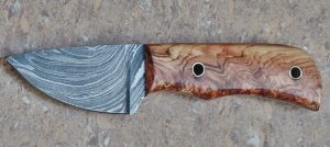 smart & sharp custom handmade damascus steel hunting knife/skinner knife aa-13137 (burl wood)