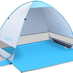 G4Free Large Pop up Beach Tent for 3-4 Person, UPF 50+ Automatic Sun Shelter Canopy Portable Outdoor Cabana Sun Umbrella