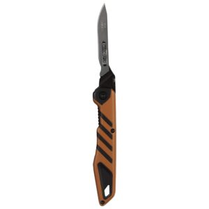 allen company gamekeepers switchback replaceable blade knife - orange/black, metal, one size