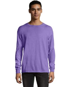 unisex 5.5 oz., 100% ringspun cotton garment-dyed long-sleeve t-shirt m lavender