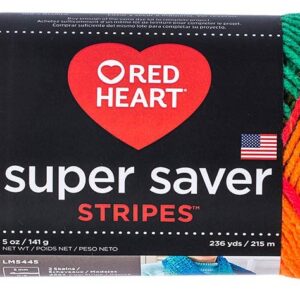 Red Heart Favorite Stripe Super Saver Yarn 6/Pk 6 Pack