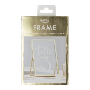 Ginger Ray Gold Free Standing Wedding Table Number Frame – 10cm x 15cm