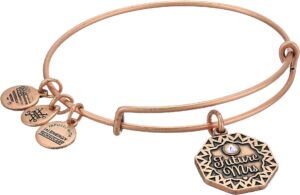 alex and ani women's future mrs. bangle bracelet, rafaelian antique rose, expandable