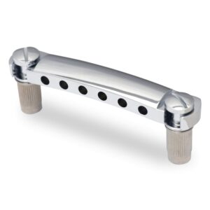 Metallor Tune-O-Matic Style Guitar Stop Bar Tailpiece for LP Les Paul SG Style Electric Guitar Parts Replacement Chrome.