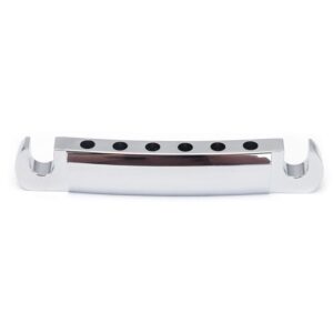 Metallor Tune-O-Matic Style Guitar Stop Bar Tailpiece for LP Les Paul SG Style Electric Guitar Parts Replacement Chrome.