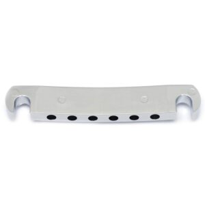 Metallor Tune-O-Matic Style Guitar Stop Bar Tailpiece for LP Les Paul SG Style Electric Guitar Parts Replacement Chrome.