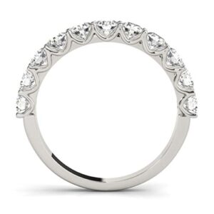 14k White Gold 2 1/2 Ct Diamond Round-Cut Engagement Ring Matching Wedding Band Set Women's