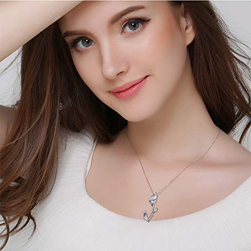 S925 Sterling Silver Flower Calla Lily Pendant Necklace