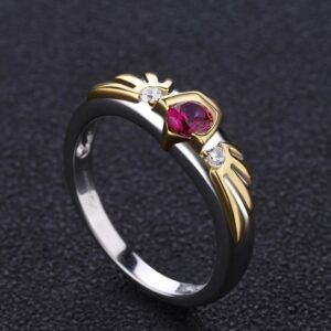 Purreen Zelda Goron's Ruby, Hylian Shield Inspired Ring (8)