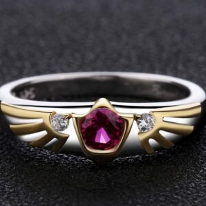 Purreen Zelda Goron's Ruby, Hylian Shield Inspired Ring (8)