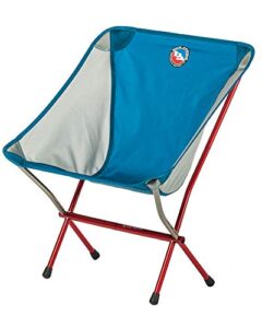 big agnes mica basin chair- ultralight, portable chair for camping and backpacking, blue/gray