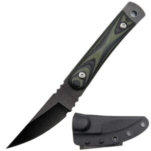 ccanku c1390 fixed blade knifes 7.3-inch outdoor survival tools d2 blade steel & g10 handle with kydex sheaths clip for outdoor activities, camping, bushcraft and hunting(black)