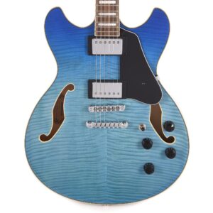 ibanez as73fm artcore azure blue gradation semi-hollow body