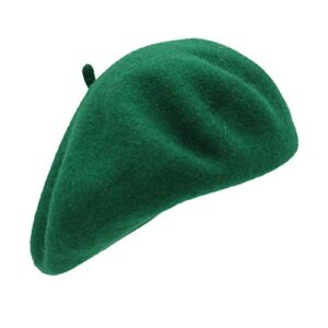 umeepar wool french beret hat for women, green