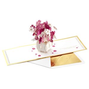 Hallmark Signature Paper Wonder Pop Up Mothers Day Card (Flowers in Vase, Make the World More Beautiful)