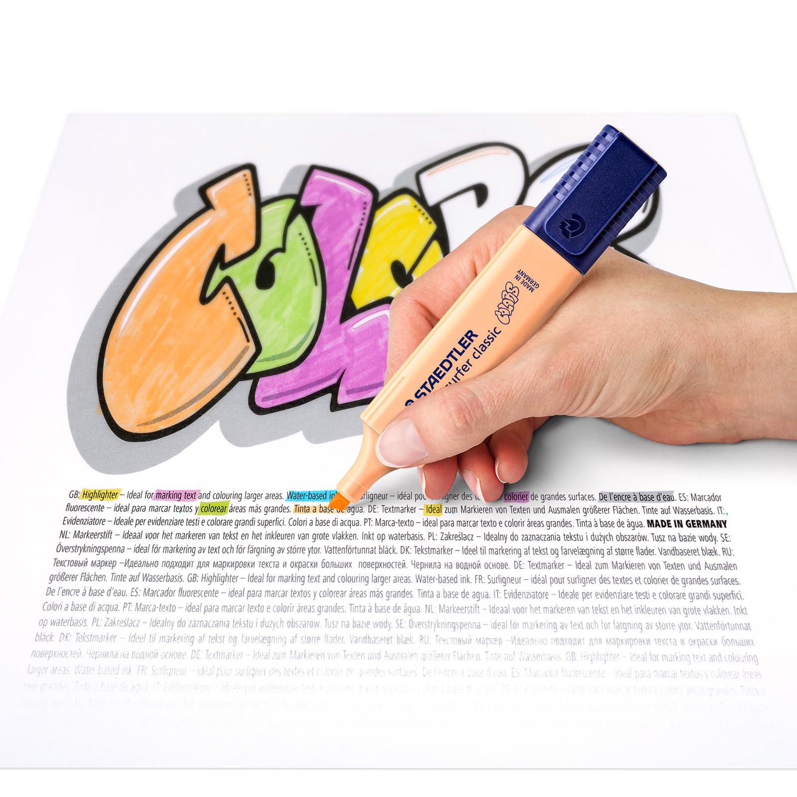 STAEDTLER Textsurfer Classic 364 Highlighter, Case with 10 Colours, Pastel & Vintage 364 CWP10