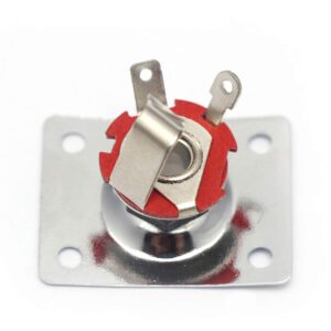 Metallor Output Input Jack Plate Socket for Tele SG Style Electric Guitar Parts Replacement Chrome.