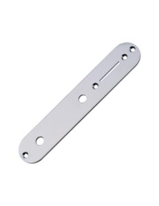 metallor control plate mounting plate chrome compatible with tele telecaster style electric guitar parts replacement.