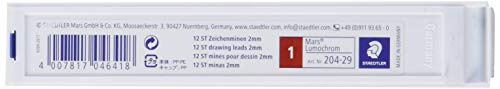 STAEDTLER Mars Lumochrom 204 - Case of 12 Drawing Leads 2 mm Crimson