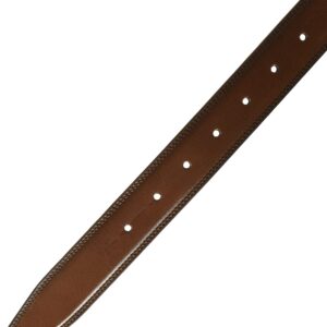 Perry Ellis Men's Portfolio Double Stitched Leather Reversible Belt (Sizes 30-42 Inches), Brown/Black, 36