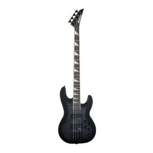 jackson js series concert bass js3q, transparent black burst, amaranth fingerboard