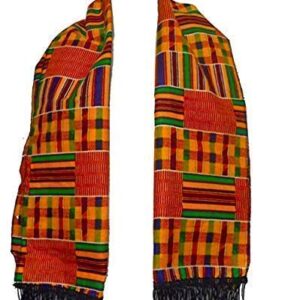 ShopHaven African Kente Scarf, Kente Stole, Kente Cloth, African Scarf, African Print, Black Graduation, Black History, Kwanzaa, Afrocentric, Africa,