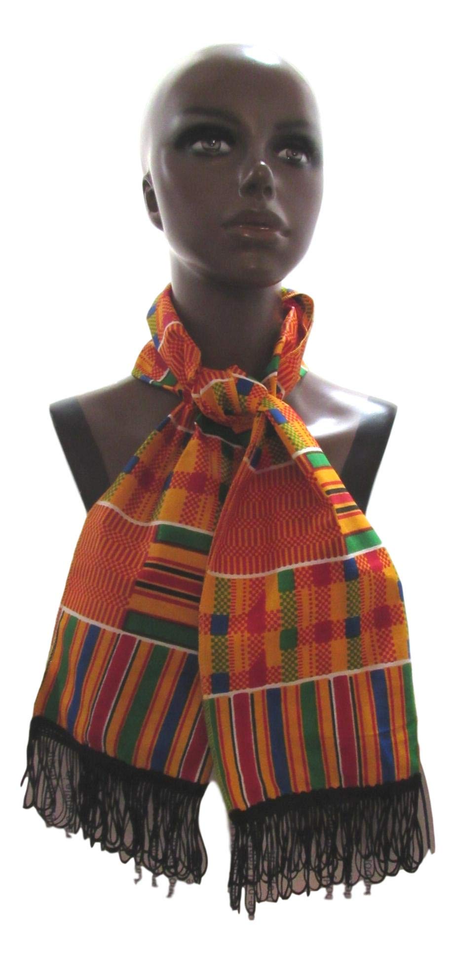 ShopHaven African Kente Scarf, Kente Stole, Kente Cloth, African Scarf, African Print, Black Graduation, Black History, Kwanzaa, Afrocentric, Africa,