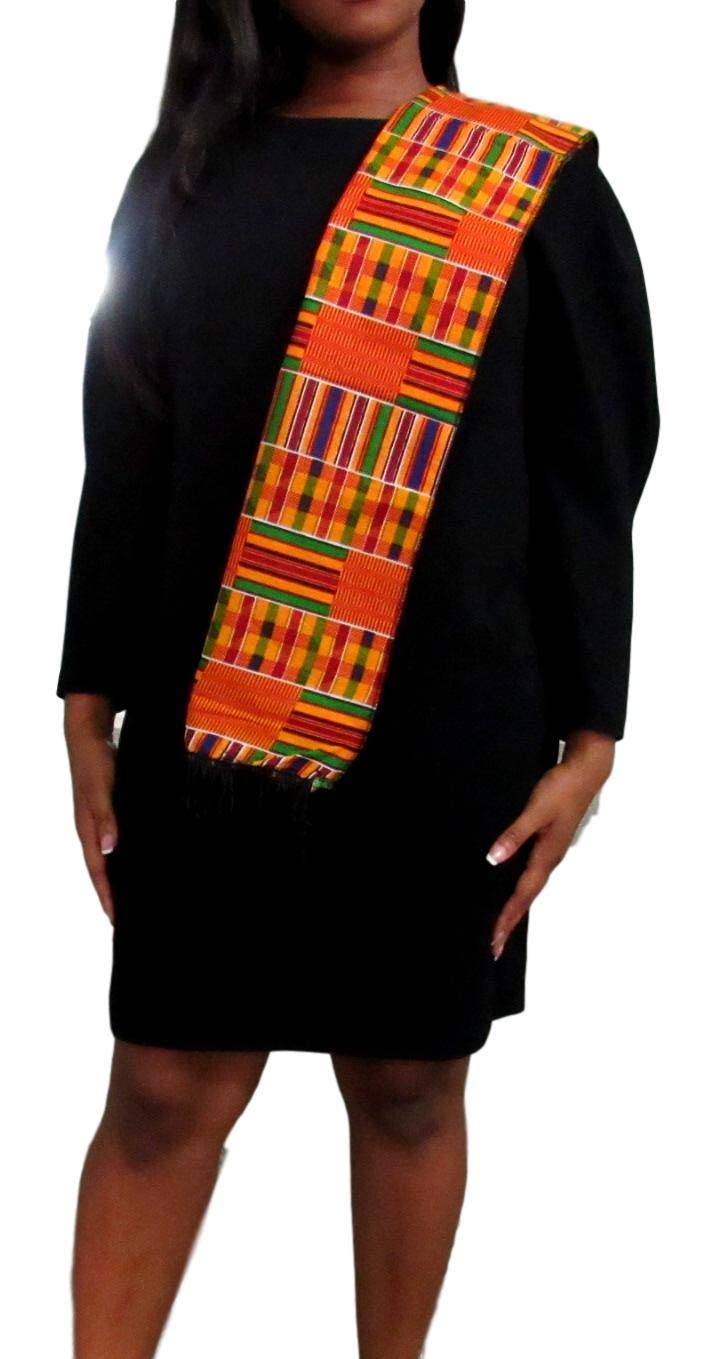 ShopHaven African Kente Scarf, Kente Stole, Kente Cloth, African Scarf, African Print, Black Graduation, Black History, Kwanzaa, Afrocentric, Africa,