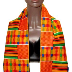 ShopHaven African Kente Scarf, Kente Stole, Kente Cloth, African Scarf, African Print, Black Graduation, Black History, Kwanzaa, Afrocentric, Africa,