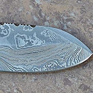 Smart & Sharp Custom Handmade Damascus Steel Hunting Knife/Skinner Knife AA-13125 (Black Micarta)