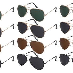 Edge I-Wear 12 Pack Aviators Bulk Sunglass Men Pilot Spring Hinge Wholesale Sunglasses (N25095A-SD)