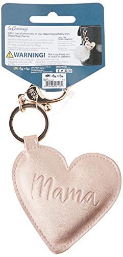 Itzy Ritzy Diaper Bag and Purse Charm, Keychain and Luggage Marker; Measures 6” Long and 3” Wide; Features Durable Clasp and Trendy Gold Hardware, Gold