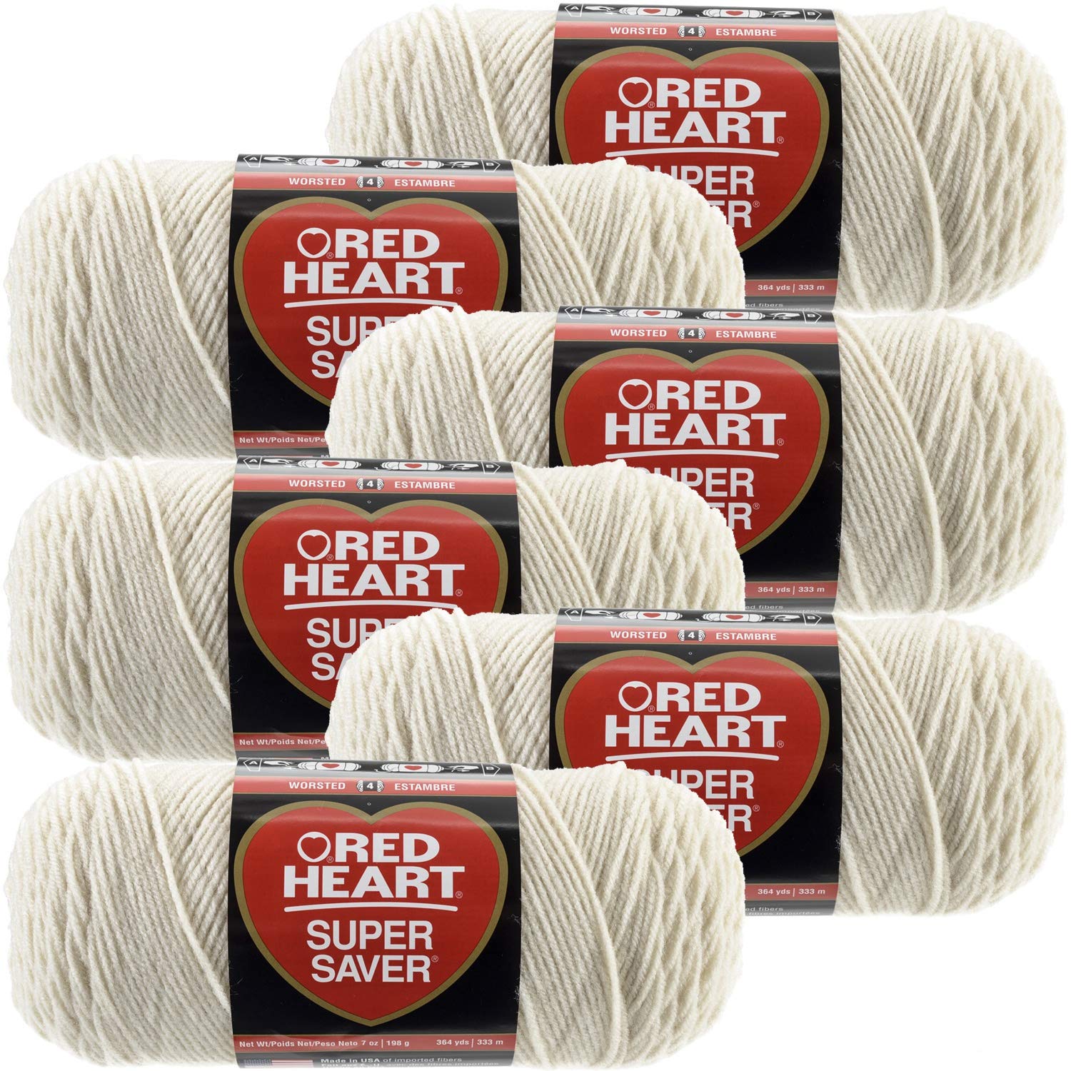 Red Heart Aran Super Saver Yarn 6/Pk 6 Pack