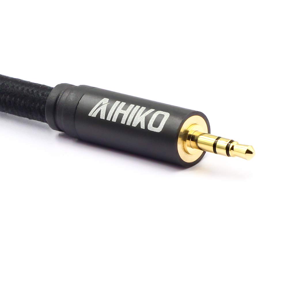 AIHIKO XLR to 3.5mm Microphone Cable 1/8 Inch TRS Stereo Male to XLR Female Nylon Braid Mic Cord, 10 Feet