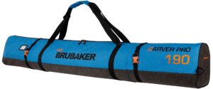 brubaker carver performance ski bag for 1 pair of skis and poles - blue black - 74 3/4 inches / 190 cm