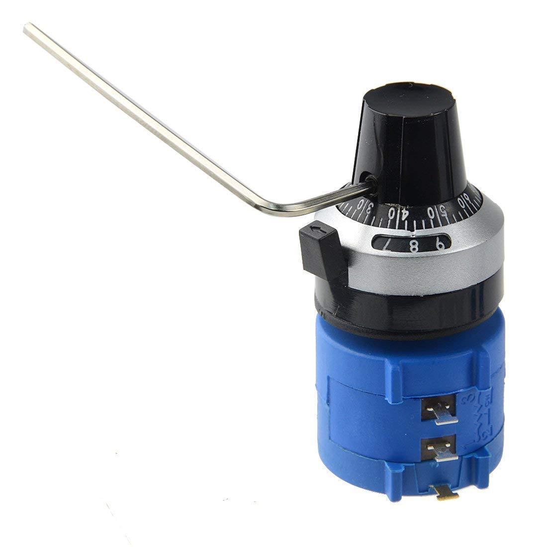 Onwon 1K Ohm Resistor 10 Turn Potentiometer 2W Wirewound Multi-Turn Adjustable Precision Potentiometer with 10 Turn Counting Dial Rotary Knob 6mm Shaft (1K Ohm)