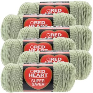 red heart frosty green super saver yarn 6/pk 6 pack