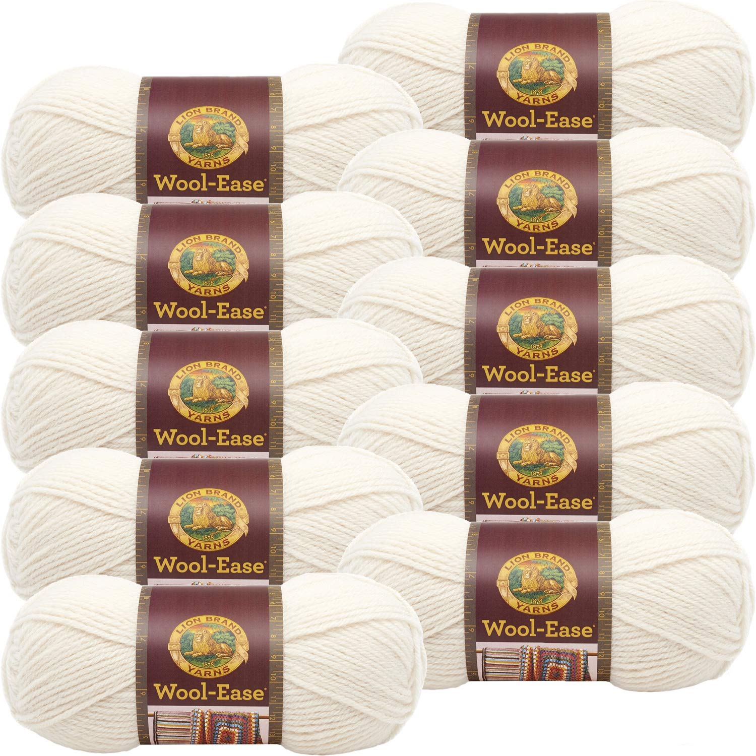 Lion Brand Wool Ease Yarn-10/Pk-Fisherman, 10/Pk, Fisherman 10 Pack