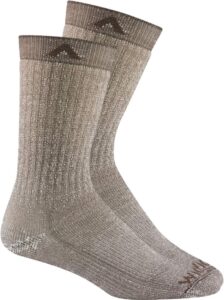 wigwam merino comfort hiker 2-pack s2322 sock, taupe - md