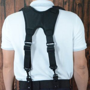 AISENIN Nylon Police Duty Belt Suspenders - Duty Belt Harness Tool Belt Suspenders Padded